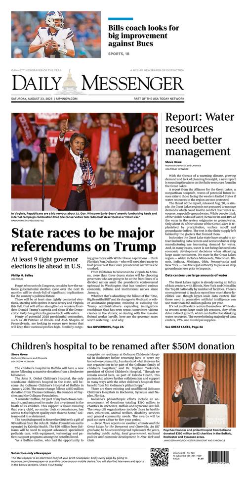 Daily Messenger Front Page