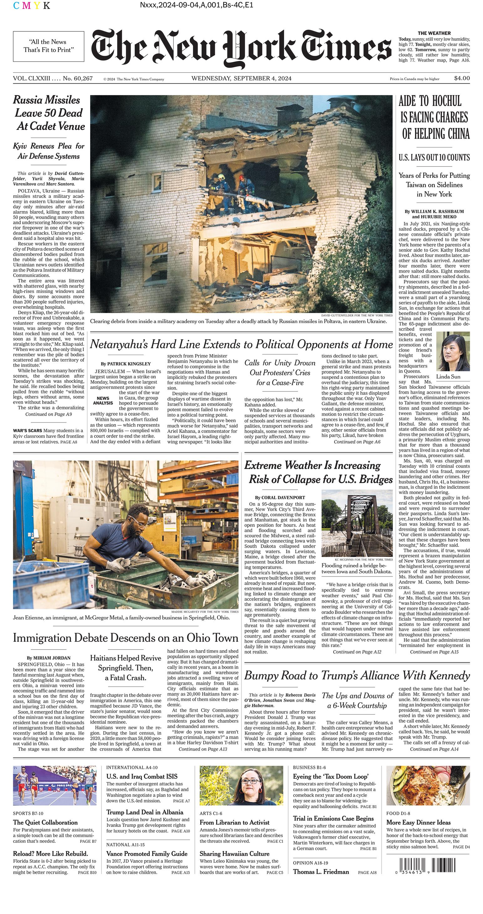 The New York Times Front Page