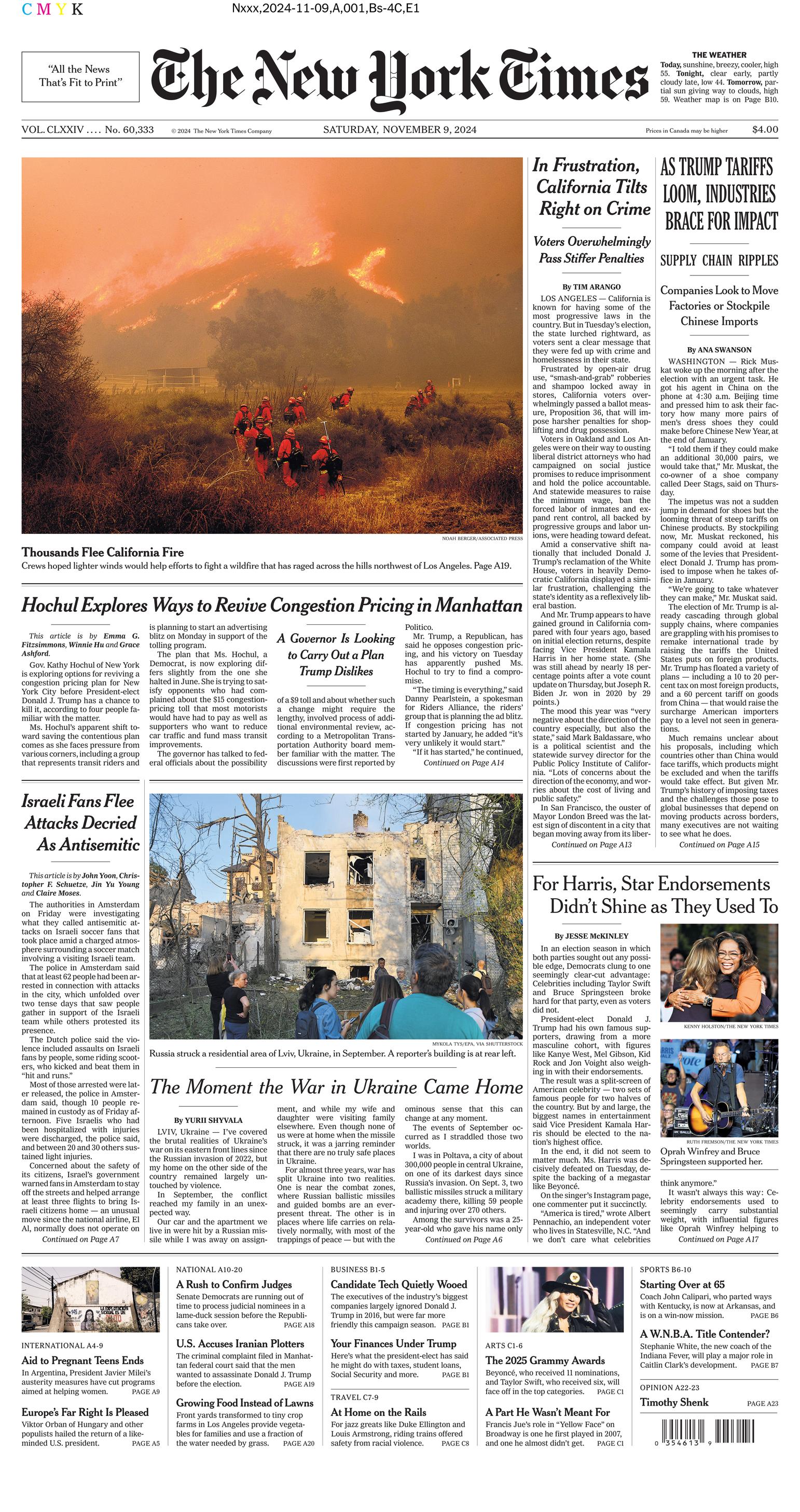 The New York Times Front Page