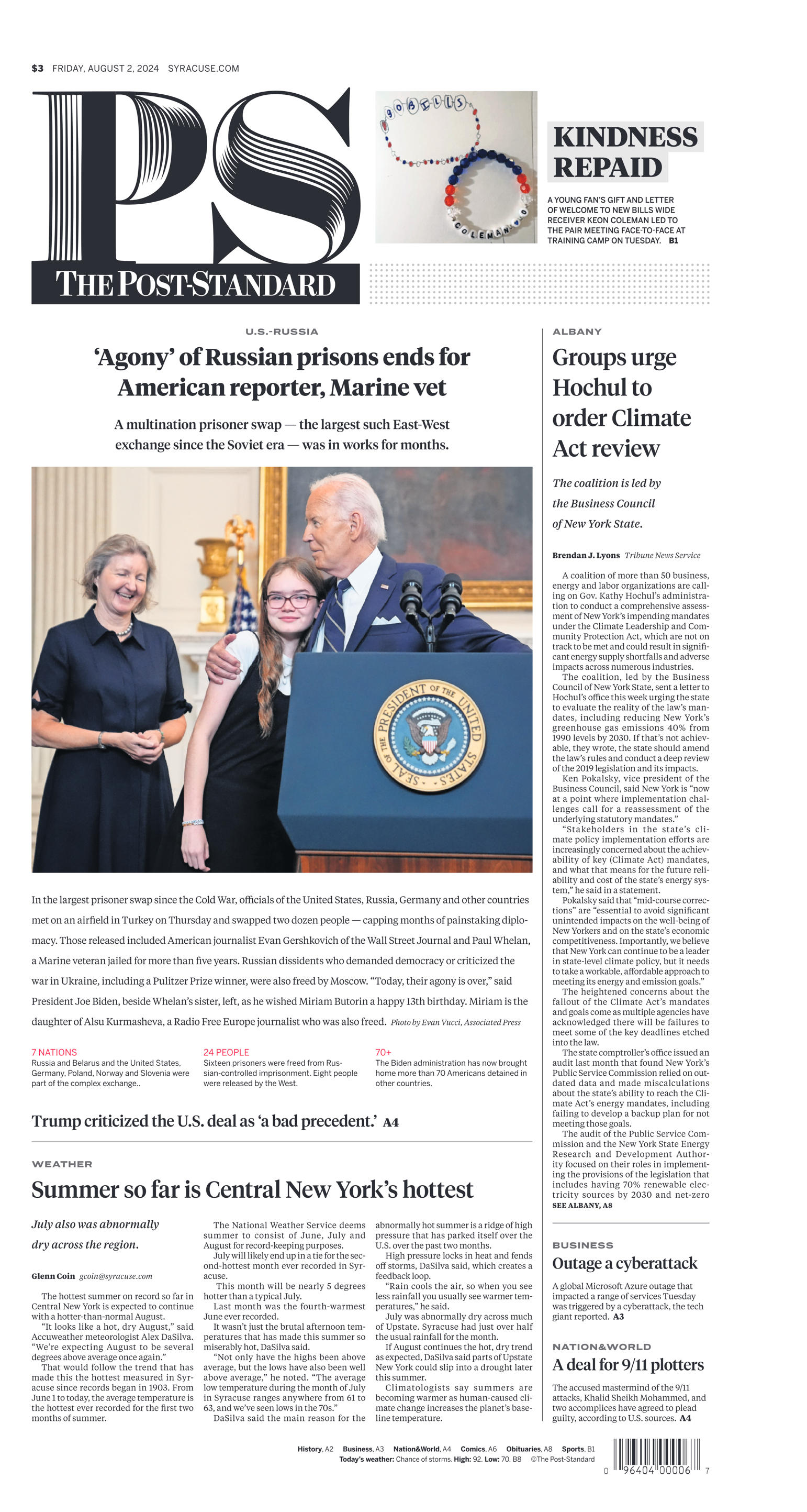 The Post-Standard Front Page