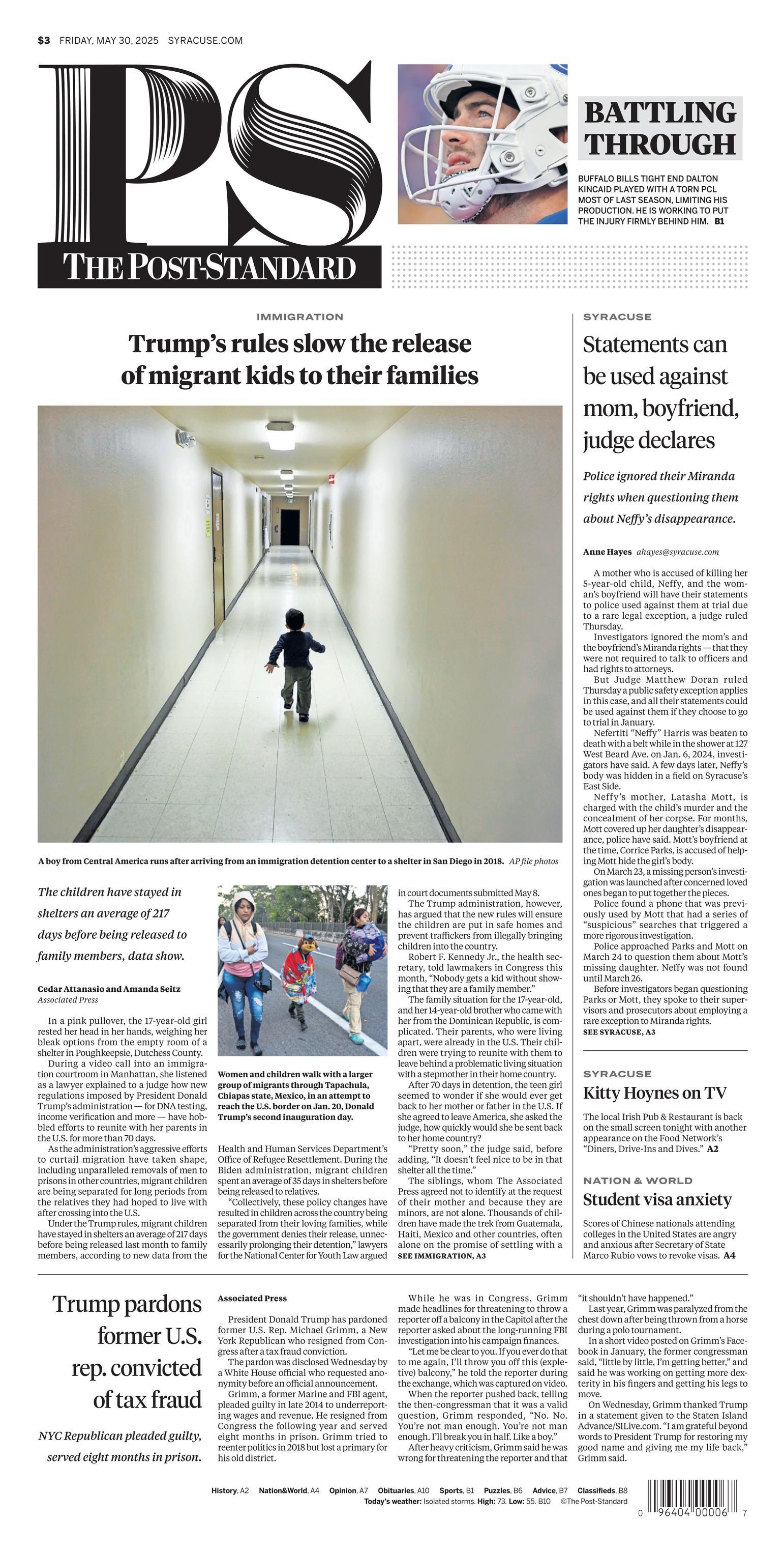 The Post-Standard Front Page
