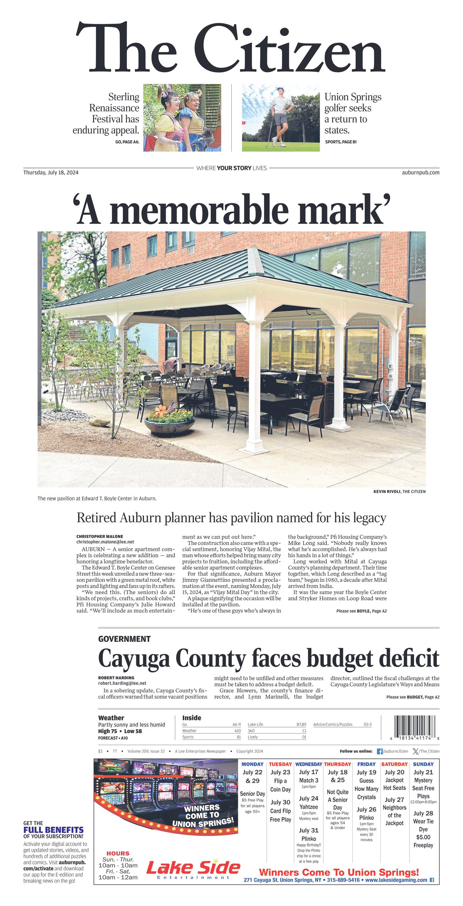 The Citizen Front Page