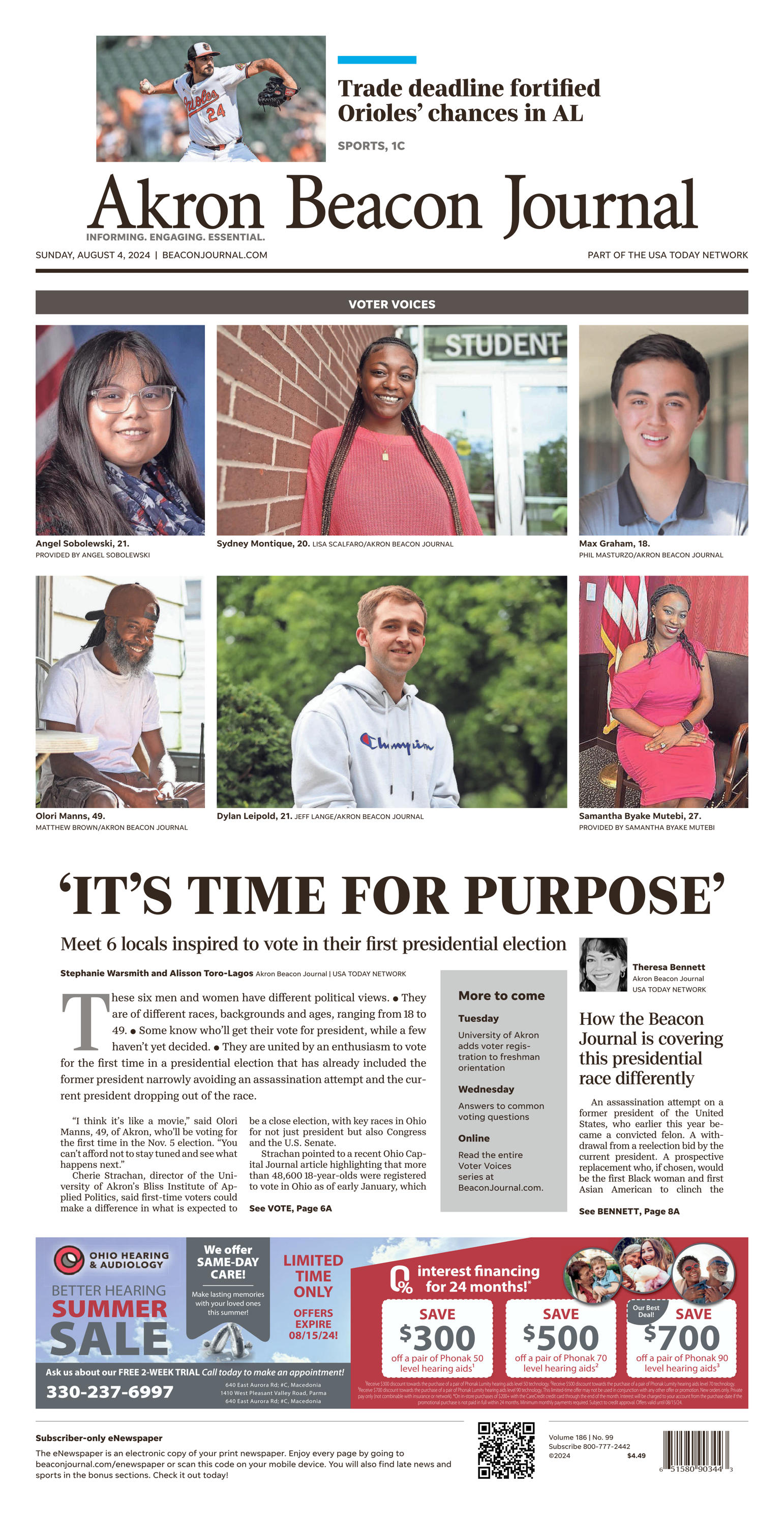 Akron Beacon Journal Front Page