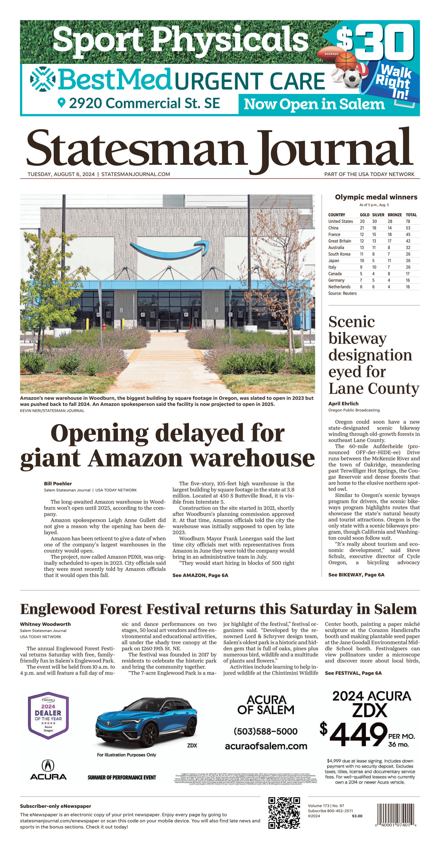 Statesman Journal Front Page