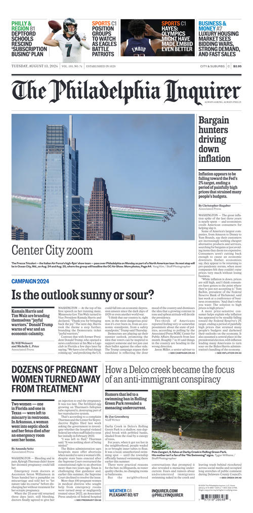 The Philadelphia Inquirer Front Page
