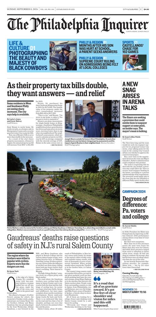 The Philadelphia Inquirer Front Page