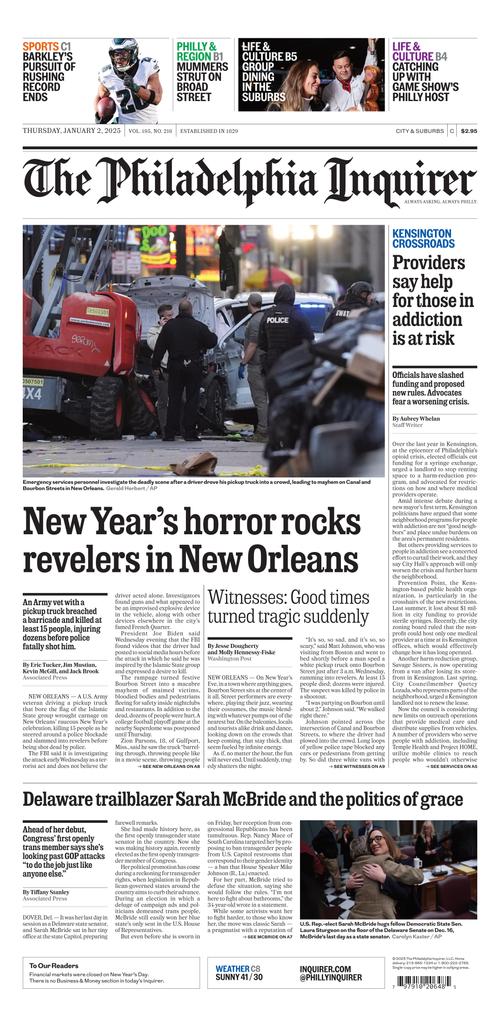 The Philadelphia Inquirer Front Page