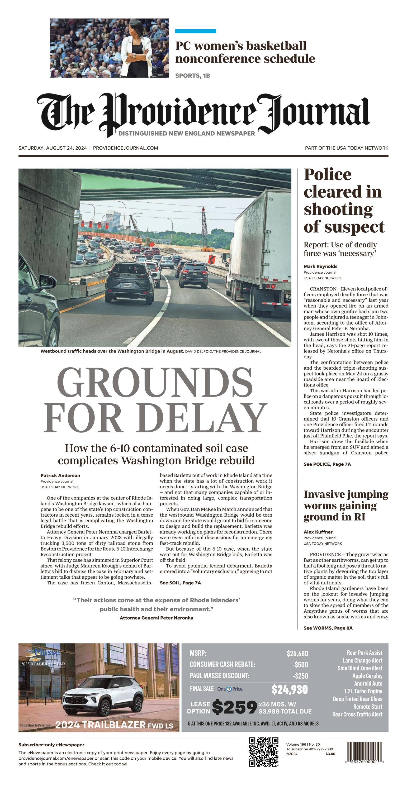 The Providence Journal Front Page