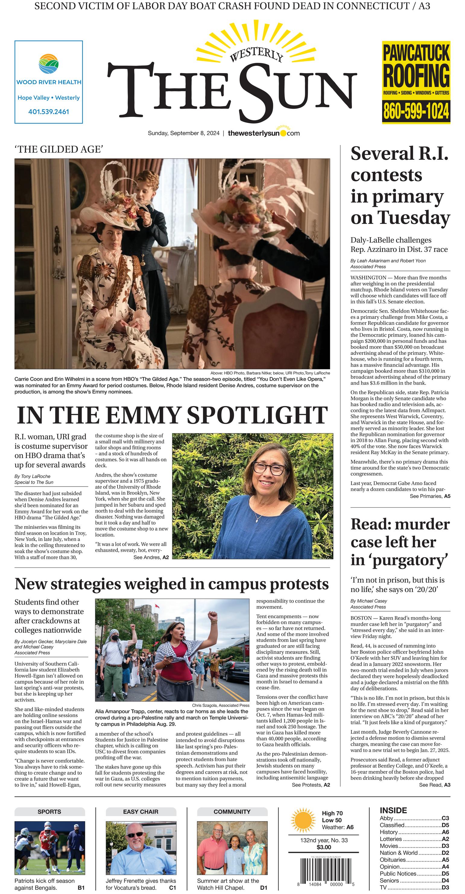 The Westerly Sun Front Page