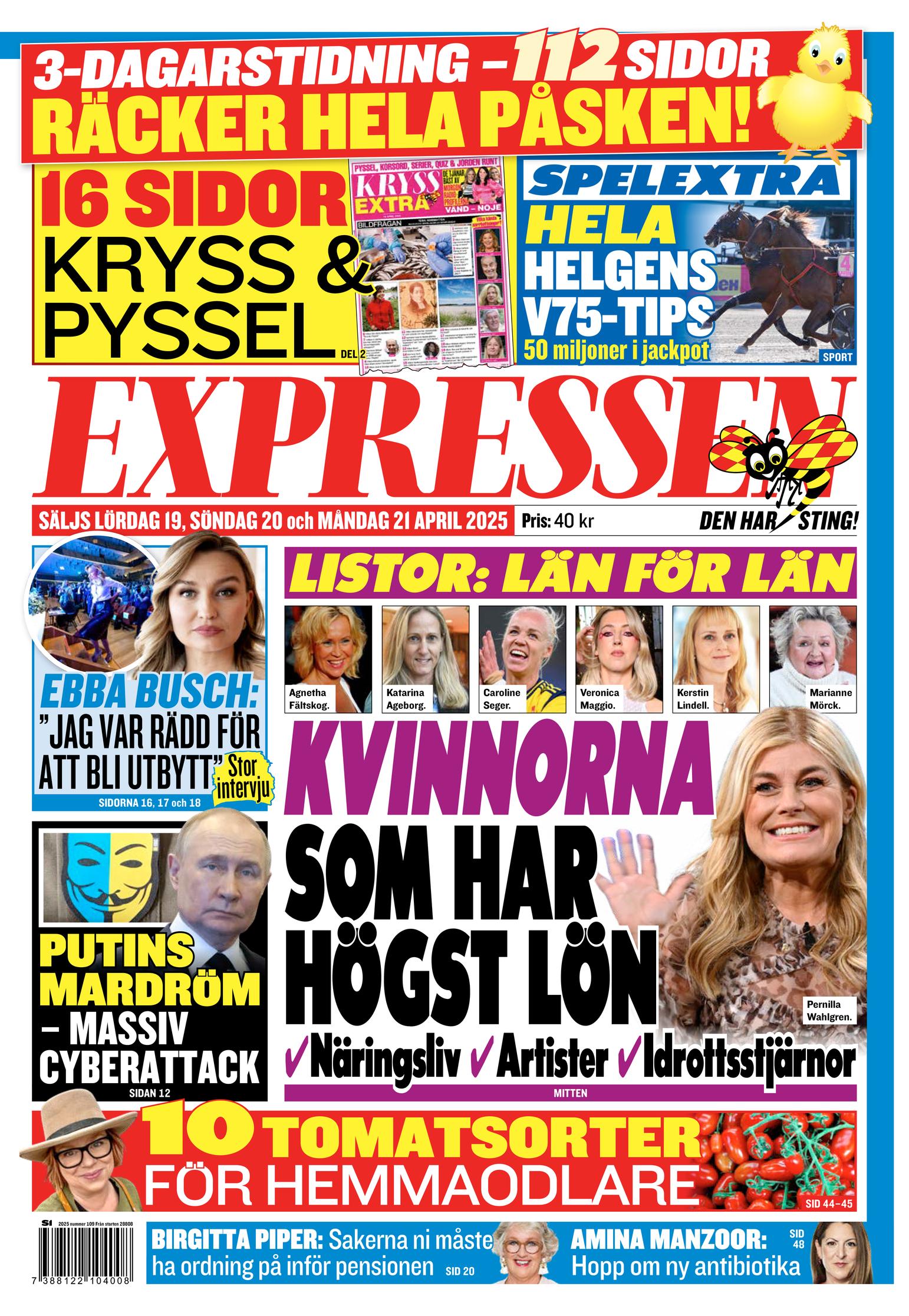 Expressen Front Page