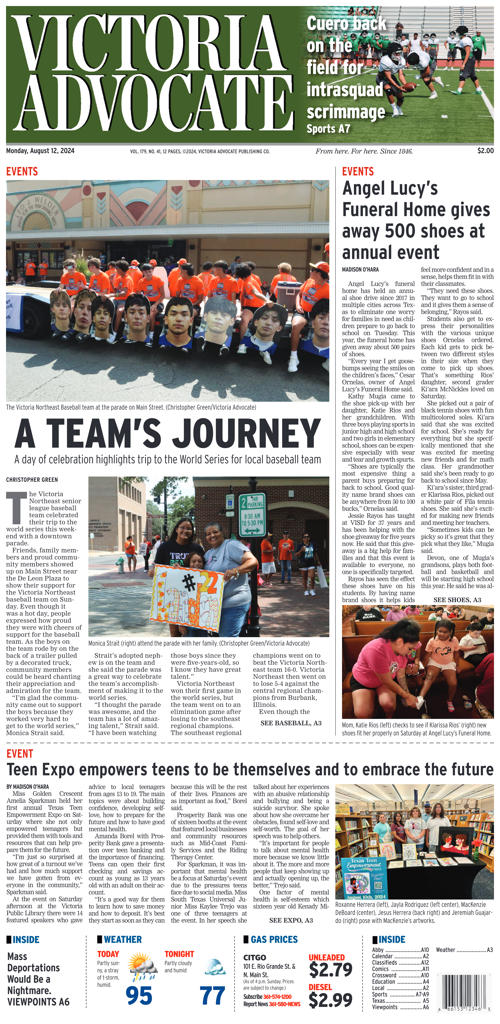Victoria Advocate Front Page