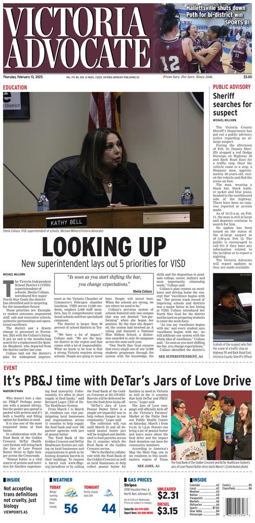 Victoria Advocate Front Page