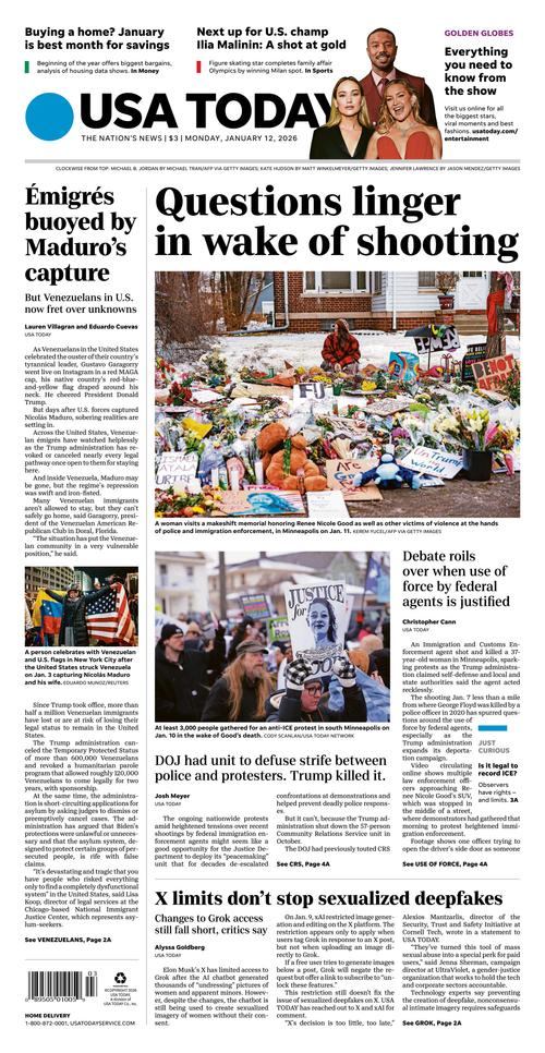 USA Today Front Page