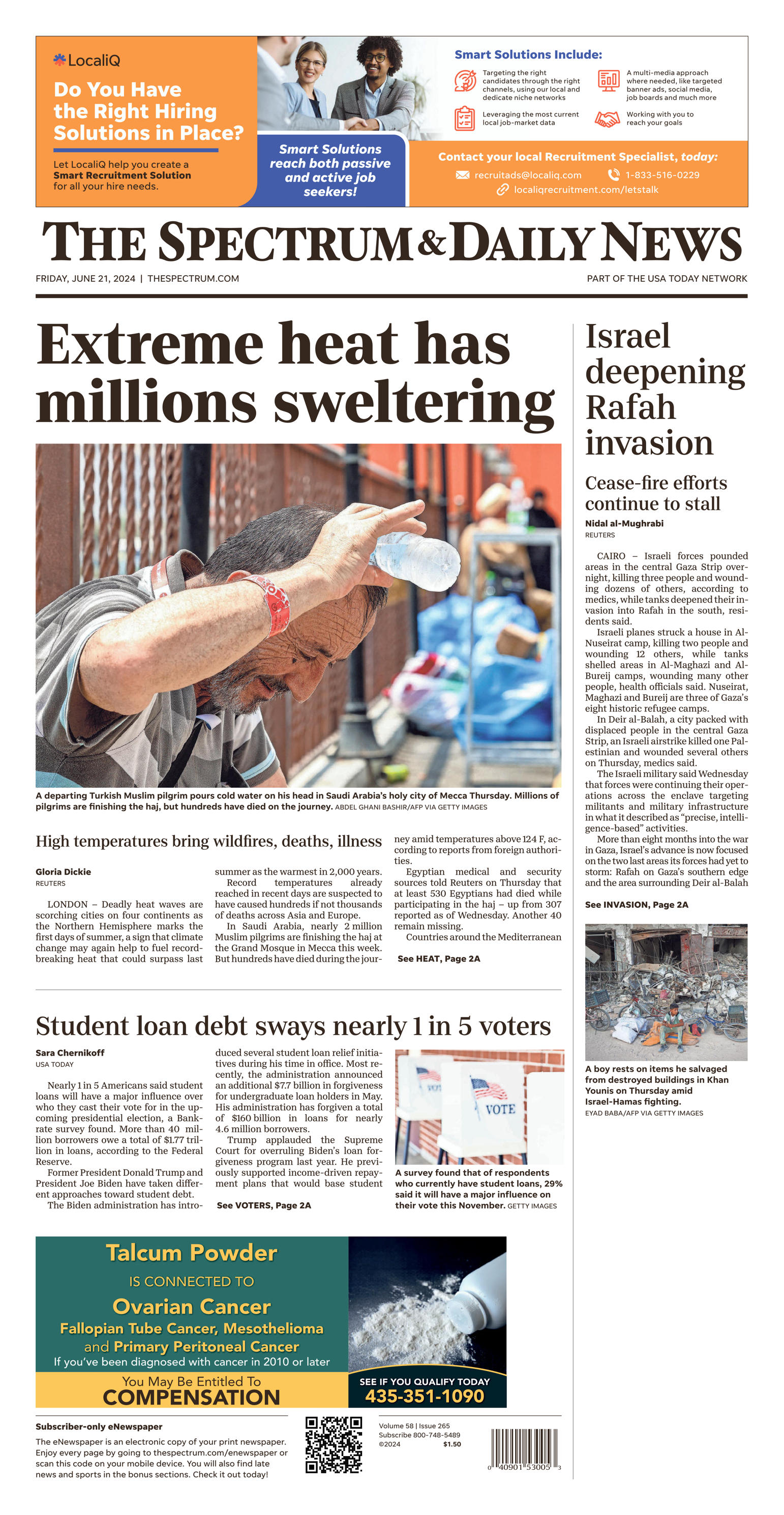 The Spectrum Front Page