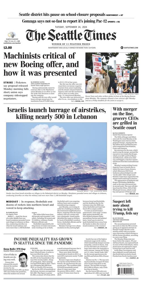 The Seattle Times Front Page