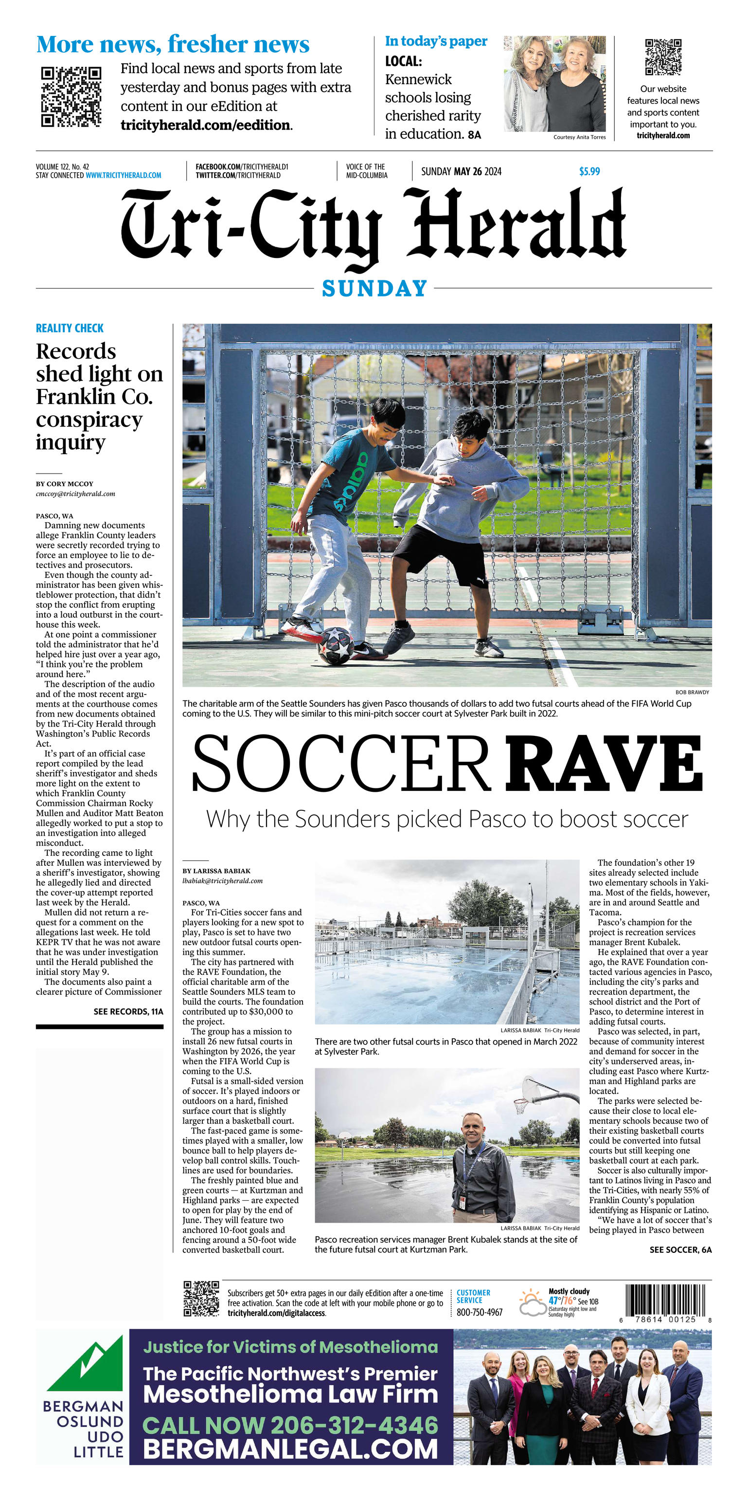 Tri-City Herald Front Page